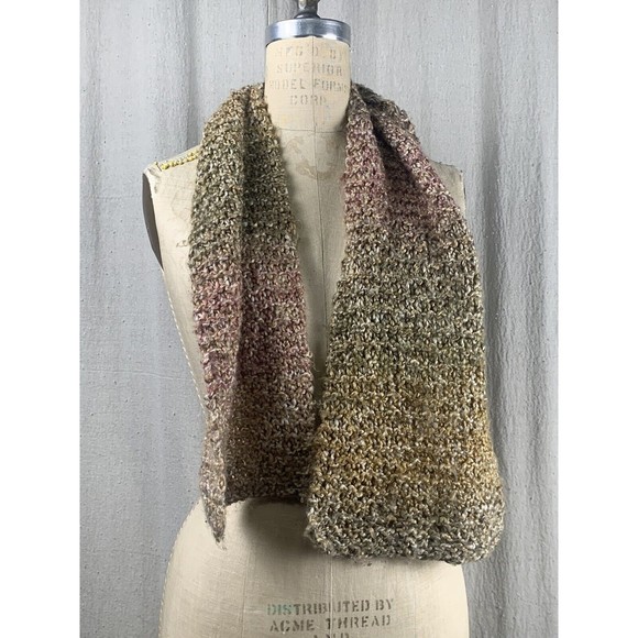 Accessories | Handmade Knit Crochet Scarf Creamy Beige And Soft Browns ...